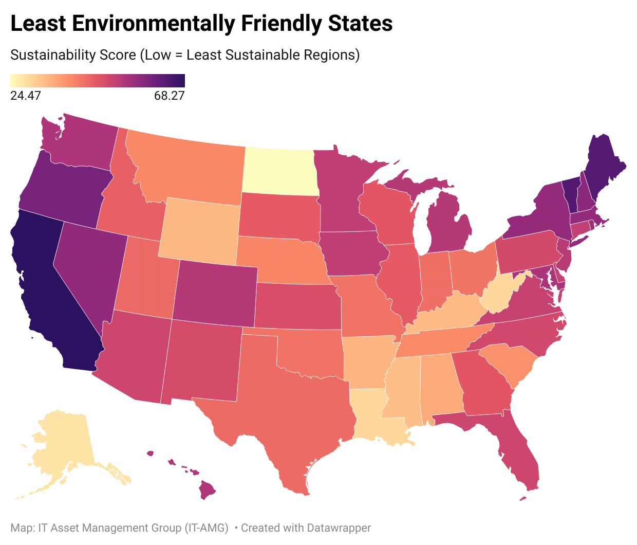 Revealed: The Least Environmentally Friendly States | Getting Ecological